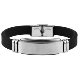 Adelia&acute;s Armband ADELIA&acute;S "Armband aus Kautschuk 20 cm", schwarz, Armb&auml;nder, Damen, 20cm, Kautschuk, Armband, Ideal als Geschenk &ndash; dezent und elegant