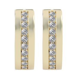 Adelia&acute;s Klappcreolen ADELIA&acute;S "Ohrringe &ndash; Klappcreole aus 333 Gold mit Zirkonia", Damen, Gr. Damen, gold, Ohrringe Klappcreolen, Ideal zum Verschenken &ndash; schlicht und stilvoll