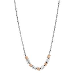 Adelia&acute;s Gliederkette ADELIA&acute;S "Halskette &ndash; Venezianerkette aus Edelstahl mit Perle 45 cm", silber, Halsketten, Damen, 45cm, Edelstahl, Gliederkette, Ein stilvolles Geschenk f&uuml;r besondere Momente
