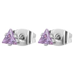 Adelia&acute;s Paar Ohrh&auml;nger ADELIA&acute;S "Ohrringe &ndash; Ohrstecker aus Edelstahl mit Zirkonia", Damen, Gr. Damen, Edelstahl, silber, Ohrringe, Zum Verschenken &ndash; ideal zum Weihnachten