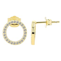 Adelia&acute;s Paar Ohrh&auml;nger ADELIA&acute;S "Ohrringe &ndash; Ohrstecker aus 925 Silber", Damen, Gr. Damen, Silber 925 (Sterlingsilber), gold, Ohrringe, Ein Geschenk, das Freude macht