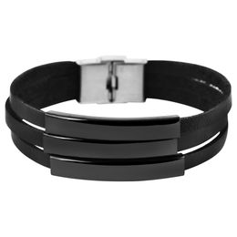 Adelia&acute;s Armband ADELIA&acute;S "Armband aus Leder 21,5 cm", schwarz, Armb&auml;nder, Damen, 22cm, Leder, Armband, Ideal als Geschenk f&uuml;r besondere Anl&auml;sse