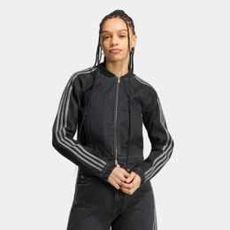 Outdoorjacke adidas originals "SST TT D", Damen, Gr. L, schwarz (true schwarz denim), Obermaterial: 100% Baumwolle, Jacken Outdoorjacke, f&uuml;r Erwachsene, mit Rei&szlig;verschluss, aus Baumwolle