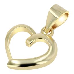 Adelia&acute;s Kettenanh&auml;nger ADELIA&acute;S "Anh&auml;nger &ndash; Herz Herzanh&auml;nger aus 925 Silber", gold, Schmuckanh&auml;nger, Damen, Silber 925 (Sterlingsilber), Kettenanh&auml;nger, Ideal zum Verschenken &ndash; schlicht und stilvoll