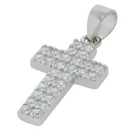 Adelia&acute;s Kettenanh&auml;nger ADELIA&acute;S "Anh&auml;nger &ndash; Kreuz Kreuzanh&auml;nger aus 925 Silber mit Zirkonia", silber, Schmuckanh&auml;nger, Damen, Silber 925 (Sterlingsilber), Kettenanh&auml;nger, Ideal zum Verschenken &ndash; schlicht und stilvoll