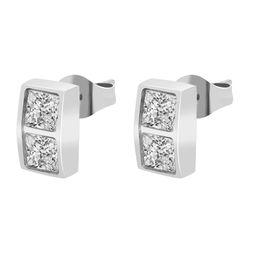 Adelia&acute;s Paar Ohrh&auml;nger ADELIA&acute;S "Ohrringe &ndash; Ohrstecker aus Edelstahl mit Strass Steinchen", Damen, Gr. Damen, Edelstahl, silber, Ohrringe, Ideal als Geschenk f&uuml;r besondere Anl&auml;sse