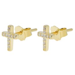 Adelia&acute;s Paar Ohrh&auml;nger ADELIA&acute;S "Ohrringe &ndash; Ohrstecker aus 925 Silber", Damen, Gr. Damen, Silber 925 (Sterlingsilber), gold, Ohrringe, Geschenkidee: zeitlos und vielseitig