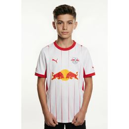 Fu&szlig;balltrikot Puma "RBL HOME JERSEY REPLICA JR", M&auml;dchen, Gr. 128, Puma wei&szlig;, for all time rot, Web, Obermaterial: 100% Polyester, bedruckt, regular fit normal, Rundhals, Trikots Fu&szlig;balltrikot, f&uuml;r Jugendliche, mit Print-Applikationen, atmungsaktiv, Kurzarm