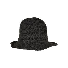 Sonnenhut Urban Classics "Urban Classics Damen Braid Bast Bucket Hat", Damen, Gr. onesize, schwarz, 50% Hanf 20% Jute 30% Textil, H&uuml;te