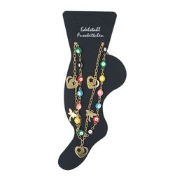 Adelia&acute;s Kettenanh&auml;nger ADELIA&acute;S "Anh&auml;nger &ndash; Herzanh&auml;nger aus Edelstahl mit Perle", bunt (gold), Schmuckanh&auml;nger, Damen, Edelstahl, Kettenanh&auml;nger, Zum Verschenken &ndash; passend f&uuml;r viele Anl&auml;sse