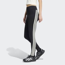 Leggings adidas Sportswear "W AK 3S LEGGING", Damen, Gr. L, N-Gr, schwarz, sanftes wei&szlig;, normal, gr., Obermaterial: 90% Baumwolle, 10% Elasthan, Hosen Leggings, f&uuml;r Erwachsene, ohne Verschluss, aus Baumwolle