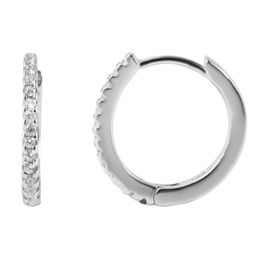 Adelia&acute;s Klappcreolen ADELIA&acute;S "Ohrringe &ndash; Klappcreole aus 925 Silber mit Zirkonia", Damen, Gr. Damen, Silber 925 (Sterlingsilber), silber, Ohrringe Klappcreolen, Zum Verschenken &ndash; ideal zum einfach so