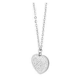 Adelia&acute;s Kette ohne Anh&auml;nger ADELIA&acute;S "Halskette &ndash; Ankerkette aus Edelstahl mit Zirkonia 42 cm", silber, Halsketten, Damen, 42cm, Edelstahl, Perfekt als Geschenk f&uuml;r besondere Menschen