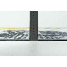 Teppich Sansibar "Rantum Beach SA-028", bunt (grau multi), B:190cm H:3mm L:290cm, Polypropylen, Teppiche, Teppich, Flachgewebe, modernes Design, Motiv Sylt, In- und Outdoor geeignet