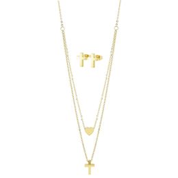 Adelia&acute;s Kette ohne Anh&auml;nger ADELIA&acute;S "Halskette mit Anh&auml;nger &ndash; aus Edelstahl", gold, Halsketten, Damen, 50cm, Edelstahl, Ein stilvolles Geschenk f&uuml;r besondere Momente