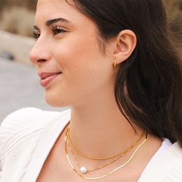 Adelia&acute;s Klappcreolen ADELIA&acute;S "Ohrringe &ndash; Klappcreole aus Edelstahl", Damen, Gr. Damen, Edelstahl, gold, Ohrringe Klappcreolen, Perfekt als Geschenk zum Weihnachten