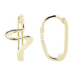 Adelia&acute;s Klappcreolen ADELIA&acute;S "Ohrringe &ndash; Klappcreole aus 925 Silber", Damen, Gr. Damen, Silber 925 (Sterlingsilber), gold, Ohrringe Klappcreolen, Perfekt zum Verschenken an besondere Menschen