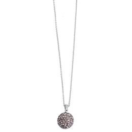 Adelia&acute;s Kette ohne Anh&auml;nger ADELIA&acute;S "Halskette &ndash; Ankerkette aus Edelstahl mit Zirkonia 43 cm", silber, Halsketten, Damen, 43cm, Edelstahl, Ein Geschenk, das Freude macht