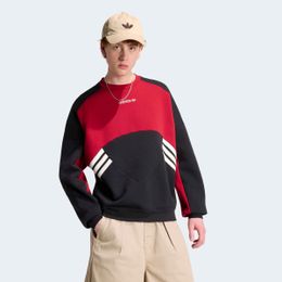 Sweatshirt adidas originals "MUC CRW", Herren, Gr. L, schwarz, team victory rot, Obermaterial: 82% Baumwolle, 18% Polyester, normal, Rundhals, angesetztes B&uuml;ndchen, Sweatshirts Sweatshirt, f&uuml;r Erwachsene, mit Rundhalsausschnitt, ohne Verschluss, normale L&auml;nge
