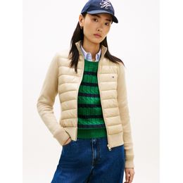 Steppjacke Tommy Hilfiger "LW KNIT MIX PADDED JACKET", Damen, Gr. S (36), sandalwood, Steppware, Obermaterial: 100% Nylon, unifarben, h&uuml;ftlang, Jacken Steppjacke