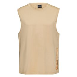 Muscleshirt Bench., Herren, Gr. L (52/54), beige, Netz, Obermaterial: 89% Polyester, 11% Elasthan, bedruckt, unifarben, bequem h&uuml;ftlang, Rundhals, Shirts, mit sportiven Druck