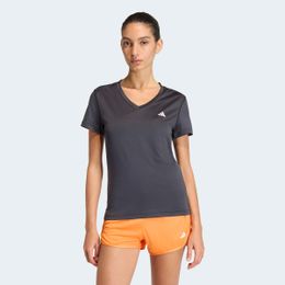 T-Shirt adidas Performance "WE MIN V NK TEE", Damen, Gr. L, schwarz, Obermaterial: 93% Polyester, 7% Elasthan, V-Ausschnitt, Shirts T-Shirt, mit V-Ausschnitt, ohne Verschluss