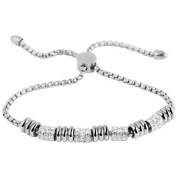 Adelia&acute;s Armreif ADELIA&acute;S "Armband &ndash; Armreif aus Edelstahl mit Strass Steinchen 24 cm", silber, Armb&auml;nder, Damen, 24cm, Edelstahl, Armreif, Ein stilvolles Geschenk f&uuml;r besondere Momente