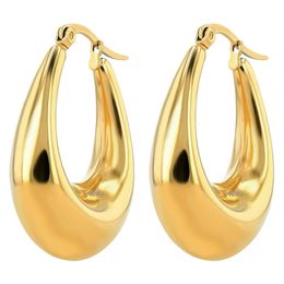Adelia&acute;s Paar Creolen ADELIA&acute;S "Ohrringe &ndash; Creole aus Edelstahl", Damen, Gr. Damen, Edelstahl, gold, Ohrringe, Perfekt als Geschenk zum Muttertag