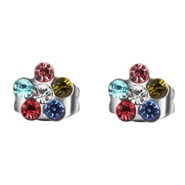 Adelia&acute;s Paar Ohrh&auml;nger ADELIA&acute;S "Ohrringe &ndash; Ohrstecker aus Edelstahl mit Strass Steinchen", M&auml;dchen, Gr. M&auml;dchen, Edelstahl, silber, Ohrringe, Sch&ouml;ne Geschenkidee zum einfach so