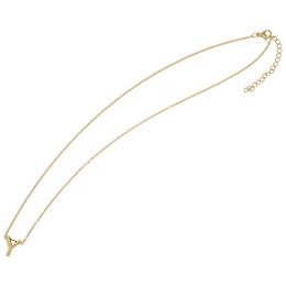 Adelia&acute;s Kette ohne Anh&auml;nger ADELIA&acute;S "Halskette &ndash; Buchstabe N aus Edelstahl 45+5", gold, Halsketten, Damen, 50cm, Edelstahl, Ideal zum Verschenken &ndash; schlicht und stilvoll