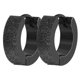 Adelia&acute;s Klappcreolen ADELIA&acute;S "Ohrringe &ndash; Klappcreole aus Edelstahl", Damen, Gr. Damen, Edelstahl, schwarz, Ohrringe Klappcreolen, Perfekt als Geschenk zum Weihnachten