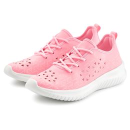 Sneaker Vivance "Schn&uuml;rhalbschuh", Damen, Gr. 36, pink, Obermaterial: 100% Lederimitat. Decksohle: 100% Textilmaterial. Futter: 100% Textilmaterial. Laufsohle: 100% Synthetik, Schuhe Sneaker, runde Schuhspitze, Cut-Outs f&uuml;r Luftzirkulation
