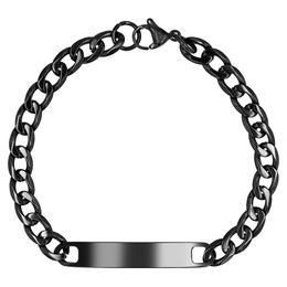 Adelia&acute;s Armband ADELIA&acute;S "Armband &ndash; Panzerarmband aus Edelstahl 21 cm", schwarz, Armb&auml;nder, Damen, 21cm, Edelstahl, Armband, Ideal als Geschenk zum Geburtstag