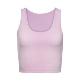 Crop-Top ELBSAND, Damen, Gr. L, rosa, Obermaterial: 73% Polyamid, 27% Elasthan. Futter: 100% Polyester, unifarben, figurbetont, tiefer Rundhals, Tops, mit Markenlogo