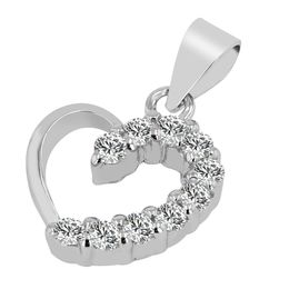 Adelia&acute;s Kettenanh&auml;nger ADELIA&acute;S "Anh&auml;nger &ndash; Herzanh&auml;nger aus 925 Silber mit Zirkonia", silber, Schmuckanh&auml;nger, Damen, Silber 925 (Sterlingsilber), Kettenanh&auml;nger, Perfekt als Geschenk f&uuml;r besondere Menschen