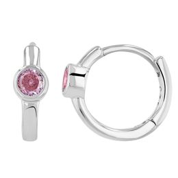 Adelia&acute;s Klappcreolen ADELIA&acute;S "Ohrringe &ndash; Klappcreole aus 925 Silber mit Zirkonia", Damen, Gr. Damen, Silber 925 (Sterlingsilber), silber, Ohrringe Klappcreolen, Ideal als Geschenk zum Muttertag