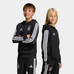 Sweatshirt adidas Performance "DFB KIDS HD", M&auml;dchen, Gr. 128, schwarz-wei&szlig; (schwarz), Obermaterial: 55% Baumwolle, 36% Polyester, 9% Viskose, angesetztes B&uuml;ndchen, Sweatshirts Sweatshirt, f&uuml;r Kinder, ohne Verschluss