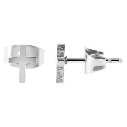 Adelia&acute;s Paar Ohrh&auml;nger ADELIA&acute;S "Ohrringe &ndash; Ohrstecker Kreuz aus Edelstahl", Damen, Gr. Unisex, Edelstahl, silber, Ohrringe, Sch&ouml;ne Geschenkidee zum Jubil&auml;um