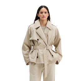 Marc O'Polo Outdoorjacke MARC O'POLO "aus Organic-Cotton-Lyocell-Mix", Damen, Gr. 38, linen beige, Obermaterial: 50% Baumwolle, 50% Lyocell. Futter: 100% Polyester, unifarben, loose fit, normaler Saum, Jacken Outdoorjacke