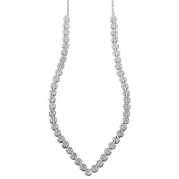 Adelia&acute;s Kette ohne Anh&auml;nger ADELIA&acute;S "Halskette aus 925 Silber mit Zirkonia 42+3", silber, Halsketten, Damen, 45cm, Silber 925 (Sterlingsilber), Ein kleines Geschenk mit gro&szlig;er Wirkung