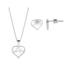 Adelia&acute;s Kette ohne Anh&auml;nger ADELIA&acute;S "Halskette mit Anh&auml;nger &ndash; aus Edelstahl", silber, Halsketten, Damen, 45cm, Edelstahl, Ideal als Geschenk zum Valentinstag
