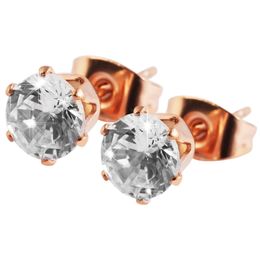 Adelia&acute;s Paar Ohrh&auml;nger ADELIA&acute;S "Ohrringe &ndash; Ohrstecker aus Edelstahl mit Strass Steinchen", Damen, Gr. Damen, Edelstahl, silber, Ohrringe, Zum Verschenken &ndash; ideal zum Geburtstag