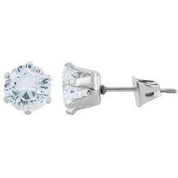 Adelia&acute;s Paar Ohrh&auml;nger ADELIA&acute;S "Ohrringe &ndash; Ohrstecker aus Edelstahl mit Zirkonia", Damen, Gr. Damen, Edelstahl, transparent (silber), Ohrringe, Sch&ouml;ne Geschenkidee zum Weihnachten