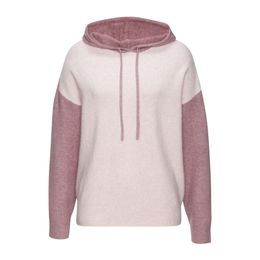 Kapuzenpullover Vivance, Damen, Gr. 32/34, rosa (ros&eacute;, mauve), Strick, Obermaterial: 52% Polyester, 44% Polyacryl, 4% Elasthan, figurumspielend h&uuml;ftlang, ohne Ausschnitt, Rippstrickb&uuml;ndchen, Pullover Kapuzenpullover