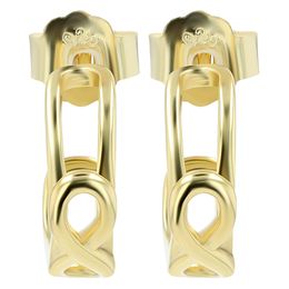 Adelia&acute;s Paar Ohrh&auml;nger ADELIA&acute;S "Ohrringe &ndash; Ohrstecker Unendlichkeitszeichen aus 925 Silber", Damen, Gr. Damen, Silber 925 (Sterlingsilber), gold, Ohrringe, Zum Verschenken &ndash; ideal zum Geburtstag