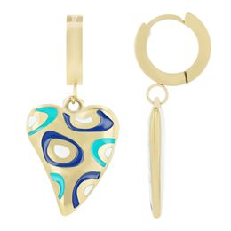 Adelia&acute;s Kettenanh&auml;nger ADELIA&acute;S "Anh&auml;nger &ndash; Herzanh&auml;nger aus Edelstahl mit Emaille", gold, Schmuckanh&auml;nger, Damen, Edelstahl, Kettenanh&auml;nger, Sch&ouml;ne Geschenkidee zum Muttertag