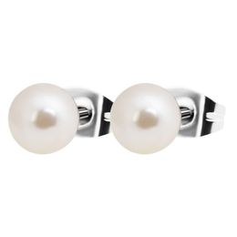 Adelia&acute;s Paar Ohrh&auml;nger ADELIA&acute;S "Ohrringe &ndash; Ohrstecker aus Titan mit S&uuml;&szlig;wasserperle", Damen, Gr. Damen, Titan, silber, Ohrringe, Ideal als Geschenk f&uuml;r besondere Anl&auml;sse