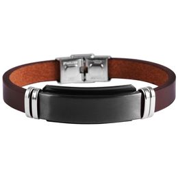 Adelia&acute;s Armband ADELIA&acute;S "Armband aus Leder 21,5 cm", braun, Armb&auml;nder, Herren, 22cm, Leder, Armband, Ideal als Geschenk f&uuml;r besondere Anl&auml;sse