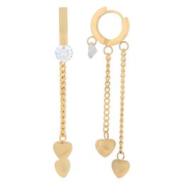 Adelia&acute;s Kettenanh&auml;nger ADELIA&acute;S "Anh&auml;nger &ndash; Herzanh&auml;nger aus Edelstahl mit Strass Steinchen", gold, Schmuckanh&auml;nger, Damen, Edelstahl, Kettenanh&auml;nger, Zum Verschenken &ndash; passend f&uuml;r viele Anl&auml;sse