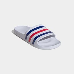 Badesandale adidas Sportswear "AQUA ADILETTE", Herren, Gr. 40,5, cloud wei&szlig;, pure ruby, semi lucid blau, Synthetik, Schuhe, Topseller